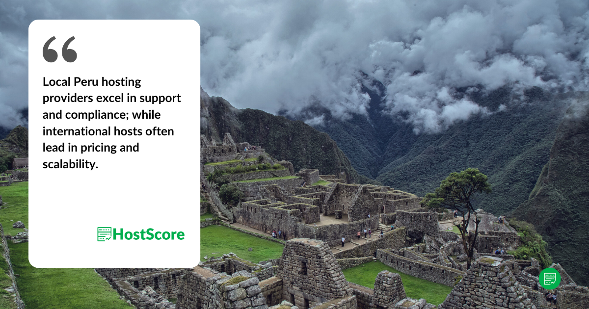 Best Web Hosting for Peru: Trustworthy Local & Global Providers - HostScore