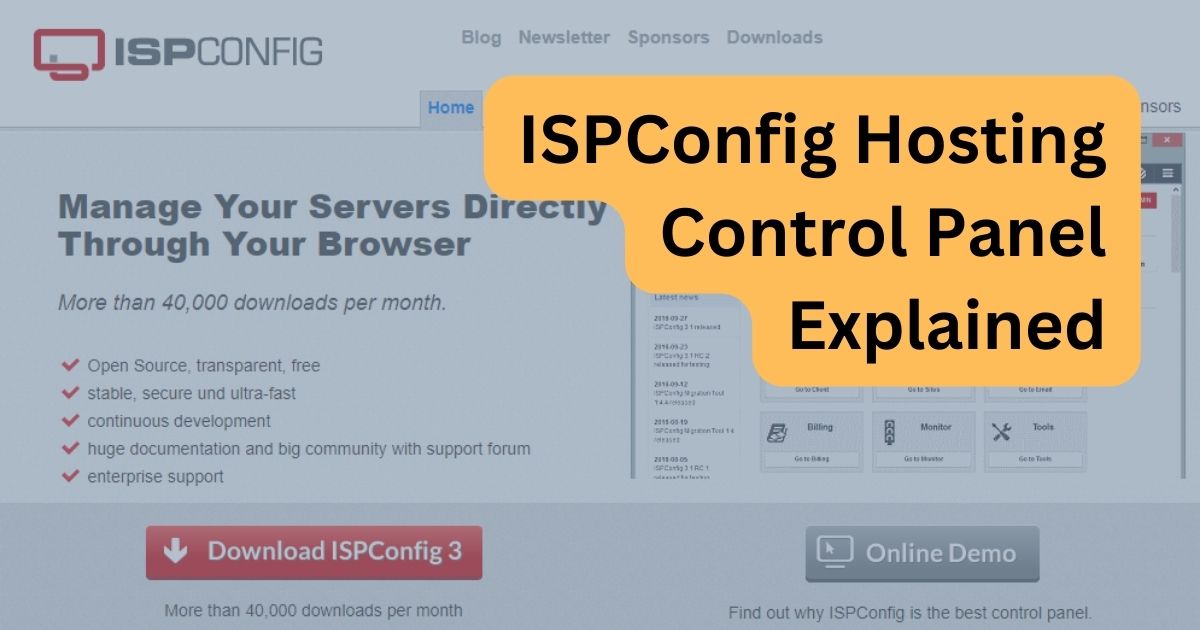 ISPConfig: German-based Open-Source Hosting Control Panel - HostScore